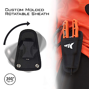 KastKing Cutthroat 7 inch Fishing Pliers, 420 Stainless Steel Fishing Tools, Saltwater Resistant Fishing Gear, Tungsten Carbide Cutters, 7" Straight Nose, Orange