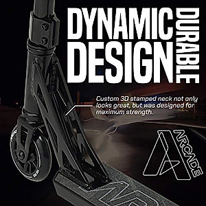 ARCADE Pro Scooters - Stunt Scooter for Kids 8 Years and Up - Perfect for Beginners Boys and Girls - Best Trick Scooter for BMX Freestyle Tricks (Black/Black)