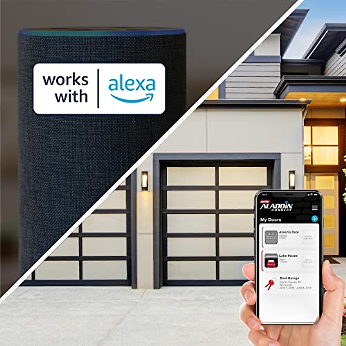 Genie ALKT1-R Smart Garage Door Opener Controller, Aladdin Connect Kit, Works with Alexa, Google, SmartThings