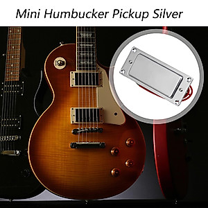 Lovermusic 92x37mm Silver Mini Double Coil Humbucker Electric Guitar Pickup Closed Guitar Accessories