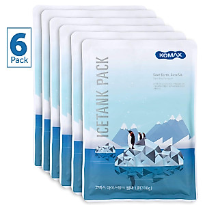 Komax Ice Packs for Lunch Bags – Durable, Slim Gel Ice Pack Set – Reusable Ice Packs for Cooler, Lunch Box & More – 8 Hour Cool Ice Pack for Lunch Box – Adults & Kids Lunch Accessories (Set of 6)