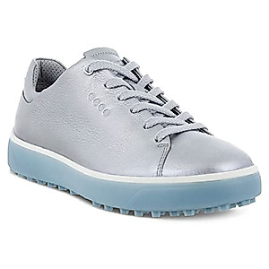 ECCO Women's Tray Hybrid Hydromax Water Resistant Golf Shoe, ALU Silver/Arona, 10-10.5