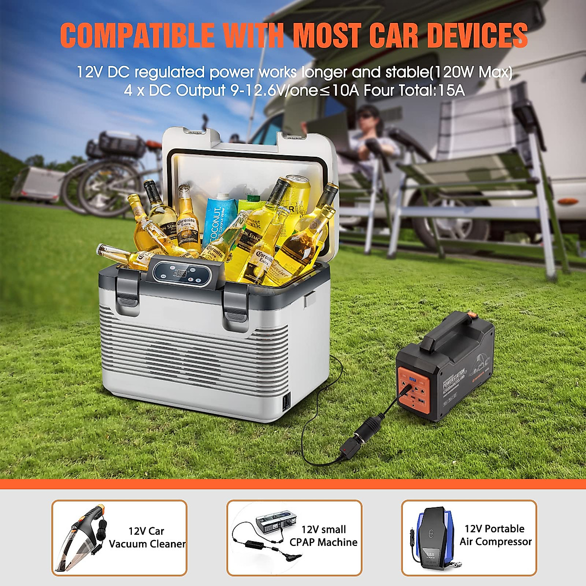 Nexstorm 155Wh Portable Power Station, 42000mAh Camping Generator Power Station with Flashlight Bulbs DC USB Type C Ports, Solar Charger Battery Pack for Home Emergency Gift