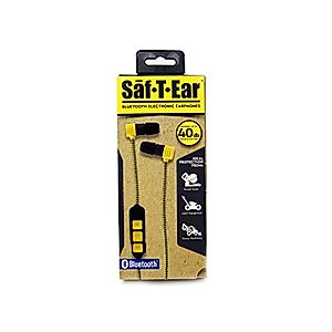 Saf-T-Ear Bluetooth Earphones (Protect hearing with up to 25dB of noise reduction and stream music and calls)