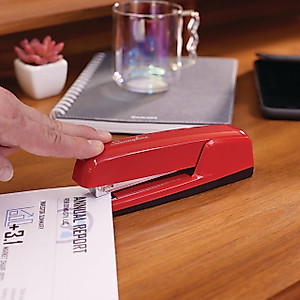 Swingline Stapler, 747 Iconic Desktop Stapler, 25 Sheet Capacity, Desk, Office, Rio Red (74736)