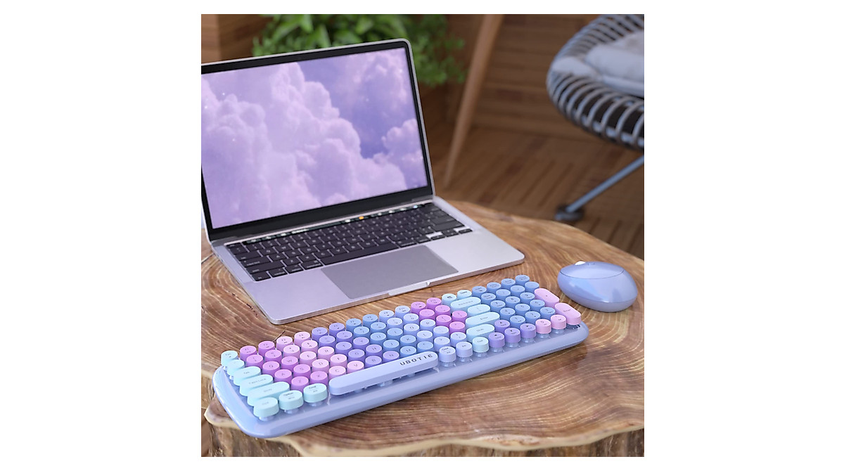 Colorful Wireless Keyboard & Mouse Combo – UBOTIE