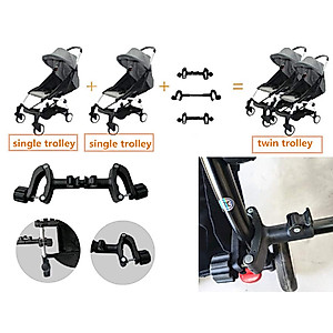 Twin Stroller Connector for Baby Universal Fits Umbrella Strollers Babyzen YOYO Yoya Etc.. Turns Two Single Strollers into a Double Stroller
