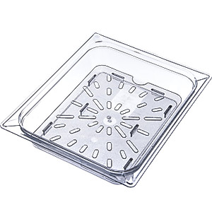 Carlisle FoodService Products 1023507 StorPlus Half Size Polycarbonate Drain Shelf, Clear - (Pack of 6)