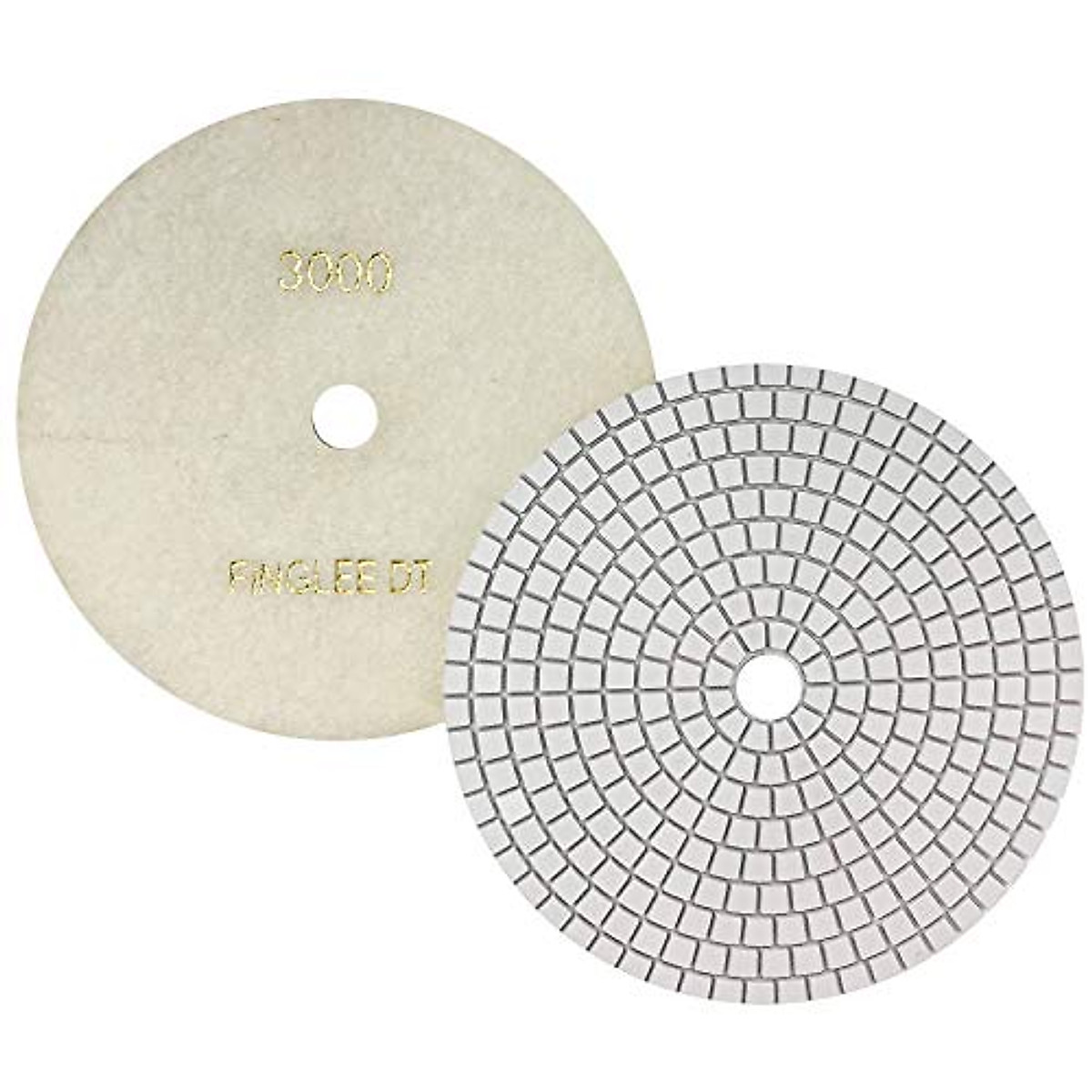 1Pc 7 inch Diamond Polishing Pad Wet/Dry Tile Polishing Pad For Grinder,For Concrete Marble Quartz Stone Countertop Granite Polishing. (Grit 3000)