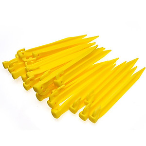 24pcs 9 225mm Durable Tent Pegs Plastic Spike Hook Awning Camping Caravan by Micro Trader