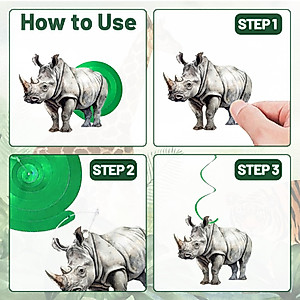 Hokiis Pre-assembled Safari Animals Birthday Decorations Jungle Animal Birthday Banner Table Decoration Honeycomb Wild Jungle Animals Colourful Swirls Cards for Wild Safari Baby Shower Decorations