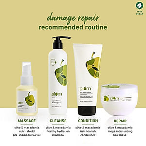 Olive and Macadamia Nutri-Shield Pre-Shampoo Hair Oil, For Dull, Damaged, Coloured Hair | Vegan Hair Oil