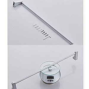 OMOONS Bathroom Shelves Single Bar Towel Rack Aluminum Kitchen Bathroom Rack Wall-Mounted Hanger Screw