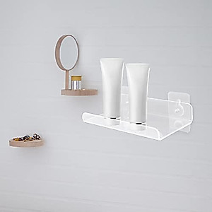 Beavorty Acrylic display stand nail polish rack album covers for wall decor clear wall shelf acrylic wall shelf clear bookshelf vinyl record wall mount -mounted Display stands