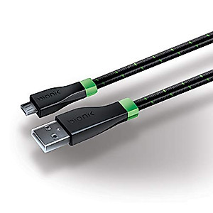 DreamGEAR (DRKJ0) Flat Charging Cable for Bionik Lynx Xbox One Black/Green