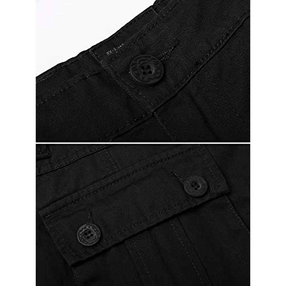 OCHENTA Men's Military Cargo Pants with 8 Pockets, Relax fit for Casual Work Combat Army Trousers Black 42