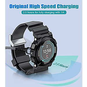 Garmin Watch Charger Cable [2-Pack,4ft] Compatible with Garmin Fenix 5 5S 5X 6 6S 6X Plus Pro 7 7S 7X, Forerunner 945 45 45S 245 Music,Approach S10 S40 S60 G12 S12 S42,Vívoactive 3 4 4S,Venu 2 2S Plus