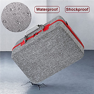 SYMOCA PS5 Carrying Case, Compatible with Playstation 5 Console, Waterproof and Shockproof Storage Travel Bag for PS5 Controllers, Cables, Game Disc or Other Accessories