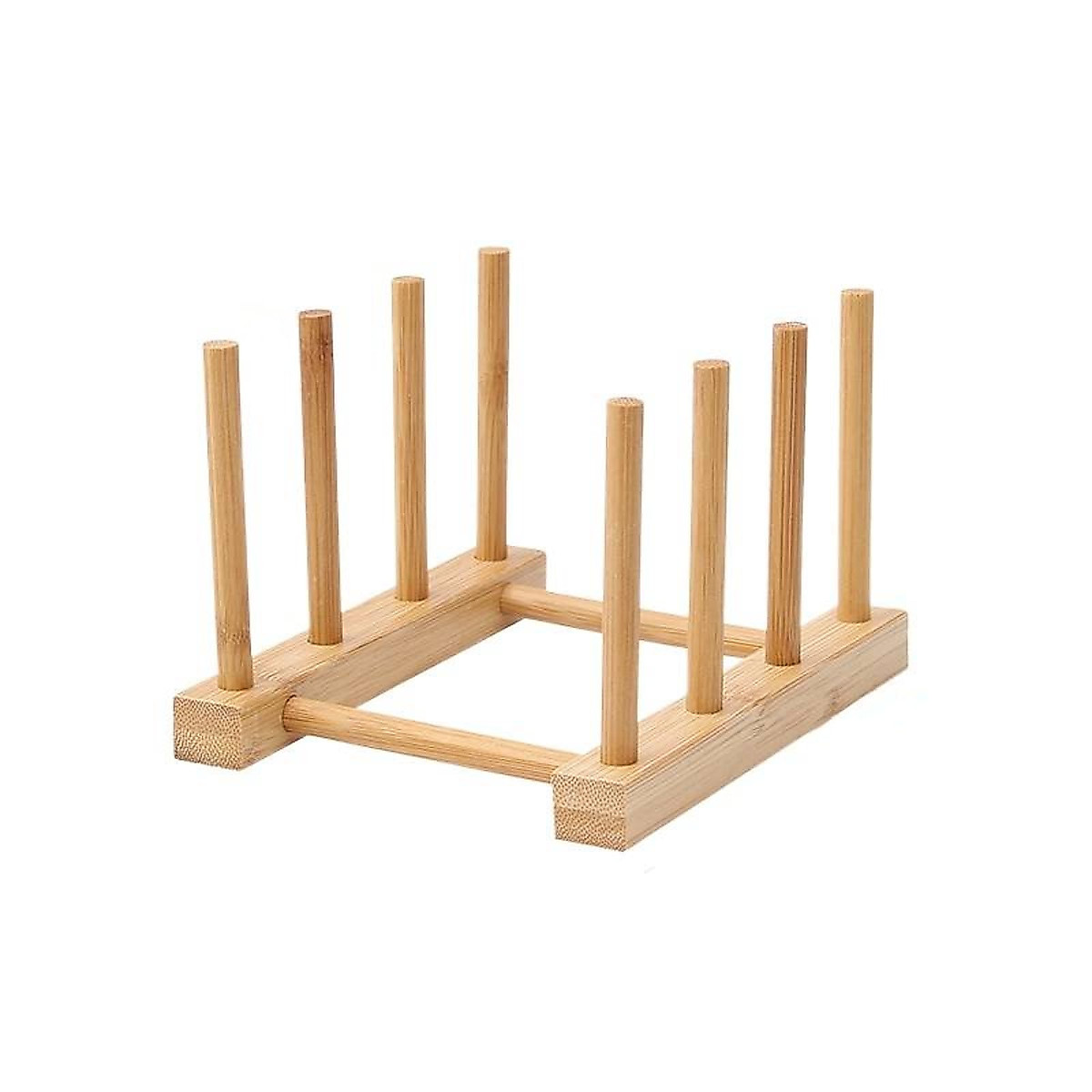 KazUp Simple Wooden Kitchen Bowl Rack Plate Dish Pot lid Rack Household Storage Rack