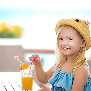 Hemoton Straw Tips 8pcs Straw Tips Cover Reusable Cute Drinking Straw Caps Silicone Straw Protectors Plugs for Milk Tea Beverage Jumbo Mugs Water Bottle Tip Silicone Straw Tips (Random Style)