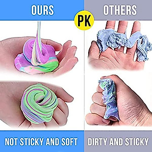 sloueasy 16 Pack Butter Slime Kit, with Mint Slime, Watermelon Coffee Lemon Rainbow and Cake Super Soft & Non-Sticky, Birthday Gifts for Girl Boys
