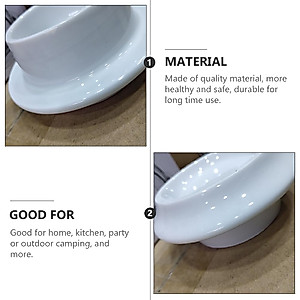 Tofficu 3pcs Ceramic Butter Dish with Stainless Steel Dome Round Butter Dish Porcelain Cheese Keeper Container Cupcake Display Stand Tray (3)