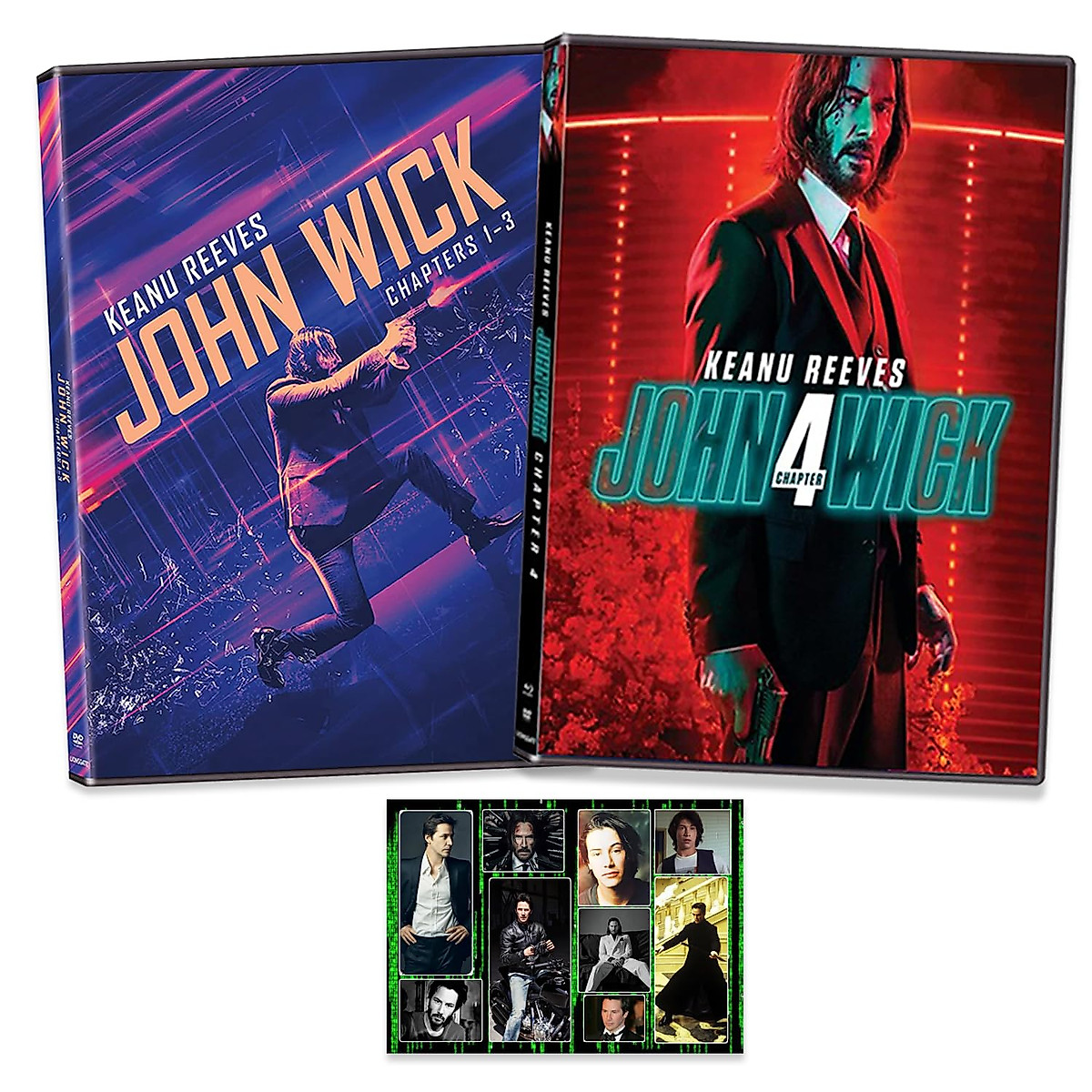 John Wick Complete DVD Collection: Chapters 1,2,3 & 4 + Including Bonus Art Card