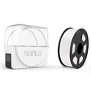 Upgraded Dryer Box of 3D Printer Filament, SUNLU 3D Filament Dryer Box S1, LA Filament 1.75 mm Dimensional Accuracy +/- 0.02 mm, 1 KG Spool, PLA White