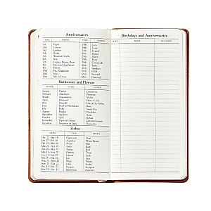 Graphic Image 2024 Pocket Datebook Planner, Week-at-a-view pages, Holidays for the United States and Canada, Genuine Leather (3.125" W x 6" H - Made in the USA)