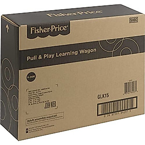 Fisher-Price Laugh & Learn Baby & Toddler Toy, Pull & Play Learning Wagon With Smart Stages & 4 Pieces For Ages 6+ Months [Amazon Exclusive]