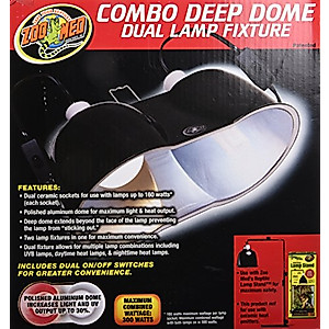 Zoo Med Combo Deep Dome Dual Lamp Fixture