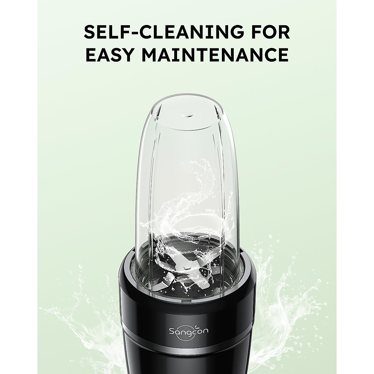 Sangcon 1000W Blender for Smoothies, Blender for Kitchen Smoothie Blender with (3) Cups (2) Spout-Lids (1) Storage-Lid (1) To-Go-Lid, Portable Personal Blender for Shakes Ice Crush Frozen Drink Spices