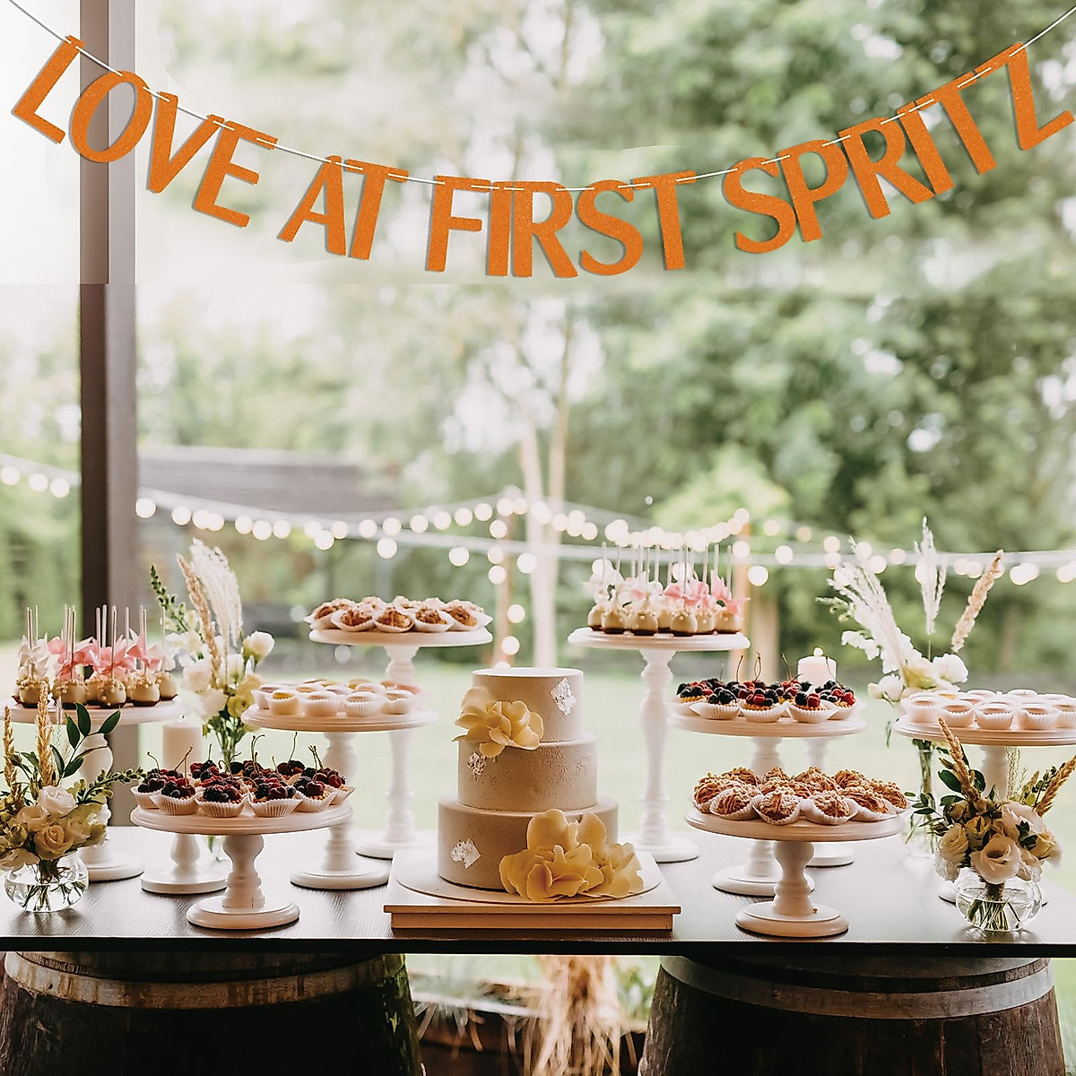 Love at First Spritz Banner - Citrus Bridal Shower Bachelorette Wedding Party Decorations, Spritz Bar Banner, Orange Bridal Shower Spritz Station Decoration