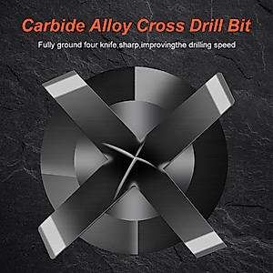 Hex Shank 10 pcs Masonry Drill Bits, Concrete Drill Bit Set for Tile, Brick, Glass, Plastic and Wood, Tungsten Carbide Tip Work on Concrete or Brick Wall by Fryic