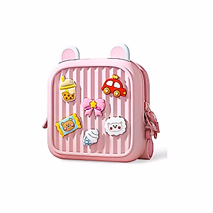 KUSARKO Cute Toddler Backpack Mini Backpack Lightweight Preschool Backpack Small Backpack for Kids Gifts for Little Girls (Pink)