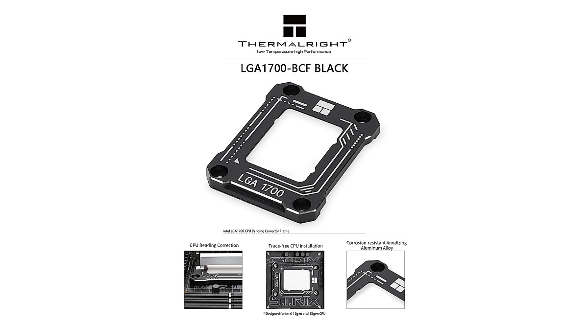 Thermalright LGA1700-BCF Black CPU Contact Frame for Intel 12/13th Gen