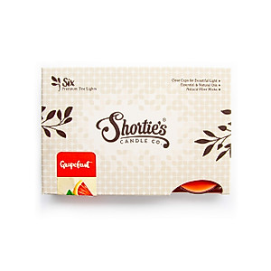 Grapefruit Premium Tealight Candles - Highly Scented with Essential Oils - 6 Pink Tea Lights - Beautiful Candlelight - Made in The USA - Fruit & Berry Collection