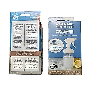 reCap Mason Jar Sprayer | Regular Mouth | Made in the USA | Leak-proof | Freezer-proof | Black - 2 Pack