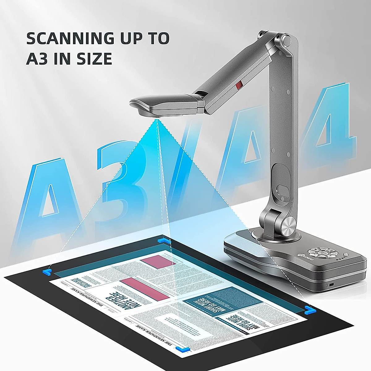 JOYUSING V508 VGA/HDMI/USB Three Mode 8MP Document Camera for Teachers, Mac, Windows, Chromebook Compatible Excellent for Online Teaching, Distance Learning, Web Conferencing