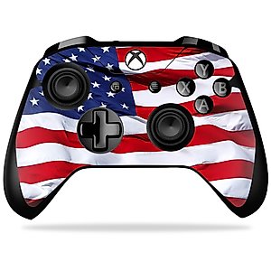 MightySkins Skin Compatible with Microsoft Xbox One X Controller - American Flag | Protective, Durable, and Unique Vinyl Decal wrap Cover | Easy to Apply, Remove, and Change Styles | Made in The USA