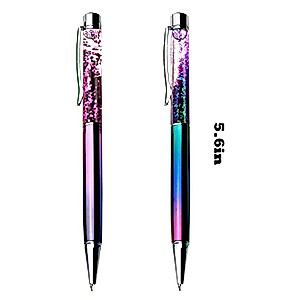 Abhay Liquid Sand Glitter Pen Metal Ballpoint Pens Metal Ball Pens Floating Glitter Dynamic Liquid Sand Pen for Office Supplies