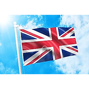 DMSE United Kingdom UK British National Flag 4X6 Ft Foot 100% Polyester 100D Flag UV Resistant (4'X6' Ft Foot)