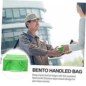 ULTECHNOVO 1pc Bag Grocery Bags Insulated Bags for Food Transport Cooler Bags Insulated Pizza Carrier Bag Car Cooler Car Food Camping Tote Take-out Insulated Bag Bento Handled Bag Lunch Bag