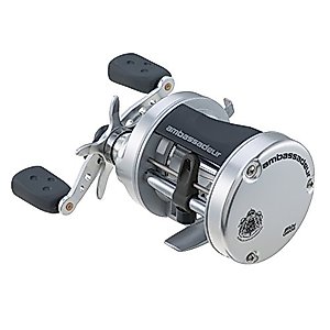 Abu Garcia 6500 Ambassadeur S Round Baitcast Fishing Reel Black, AMBS-6500- 255yd/17Lb