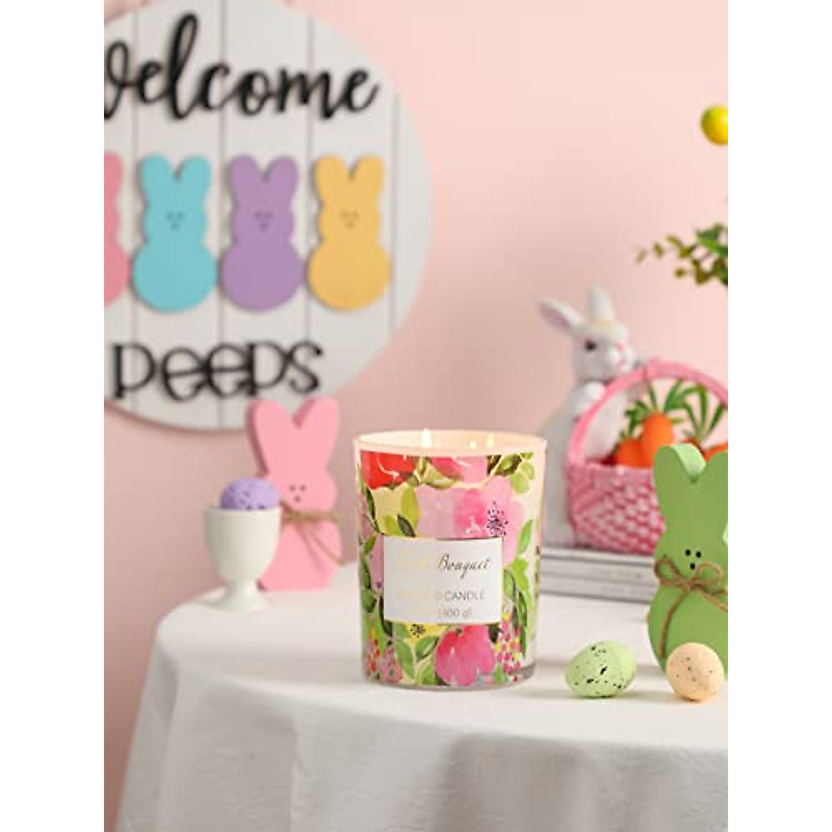 Spring Candle Gardenias Scented Large Candle Gift 2 Wick, 14oz