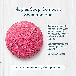 Naples Soap Company Solid Shampoo Bar for All Hair Types – Eco-Friendly, Free of Parabens, Alcohol, Pthalates – Handmade, pH Balanced, Hydrating Haircare, Lasts 50-75 Uses – Sunkissed, 1.75 oz