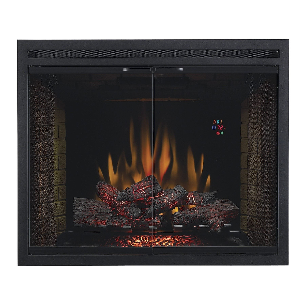 ClassicFlame 39EB500GRS 39" Traditional Built-in Electric Fireplace Insert with Glass Door and Mesh Screen, Dual Voltage Option
