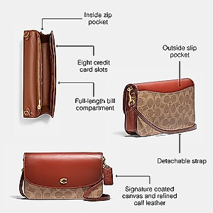 COACH Coated Canvas Signature Hayden Crossbody, Tan Rust, One Size