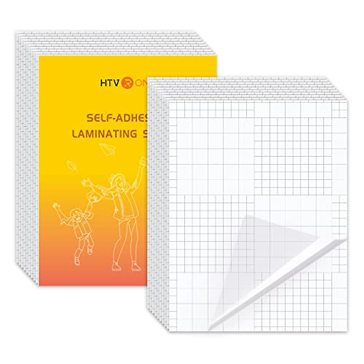 HTVRONT Self-Adhesive Laminating Sheets-20 Sheets 9 X 12 Inches Self Laminating Sheets, No Machine Needed Clear Laminating Sheets