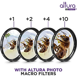 58MM Complete Lens Filter Accessory Kit (UV, CPL, ND4, ND2, ND4, ND8 and Macro Lens Set) for Canon EOS 70D 77D 80D 90D Rebel T8i T7 T7i T6i T6s T6 SL2 SL3 DSLR Cameras